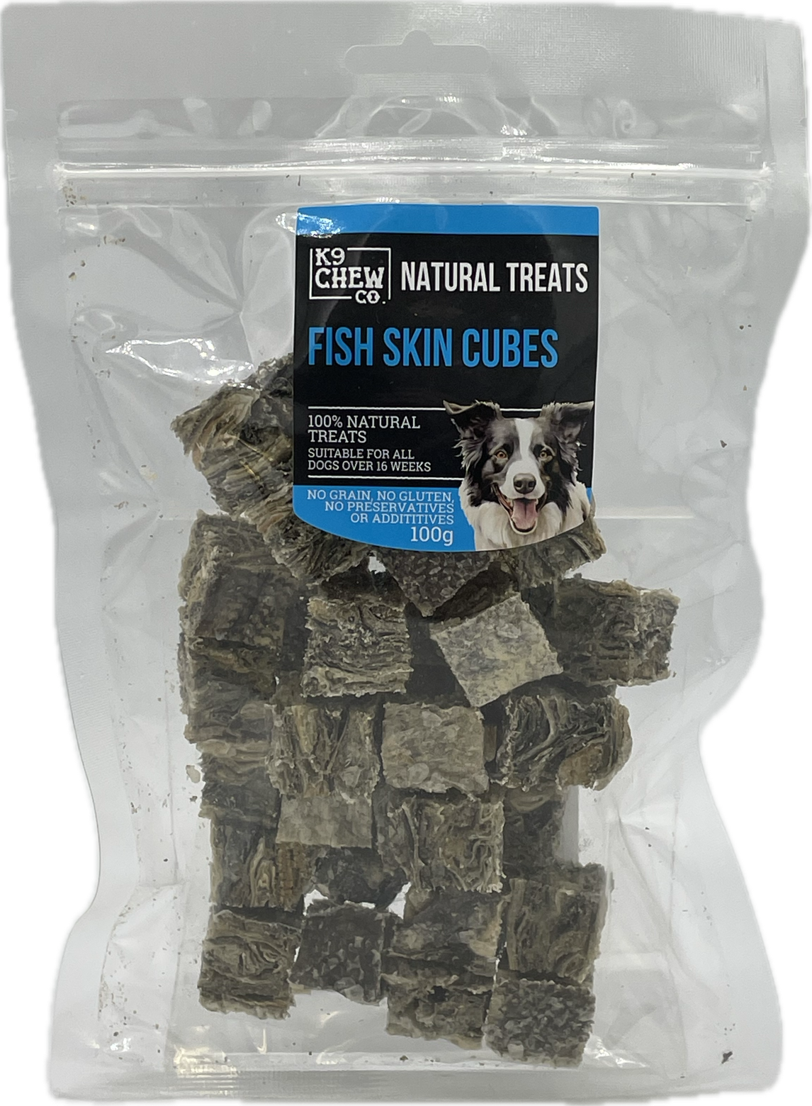 Fish Skin Cubes Medium 100g – Donald Cooke Ltd