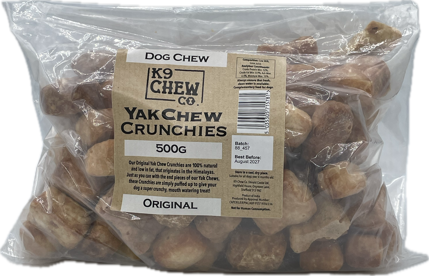 Yak Chew Crunchies 500g Original – Donald Cooke Ltd